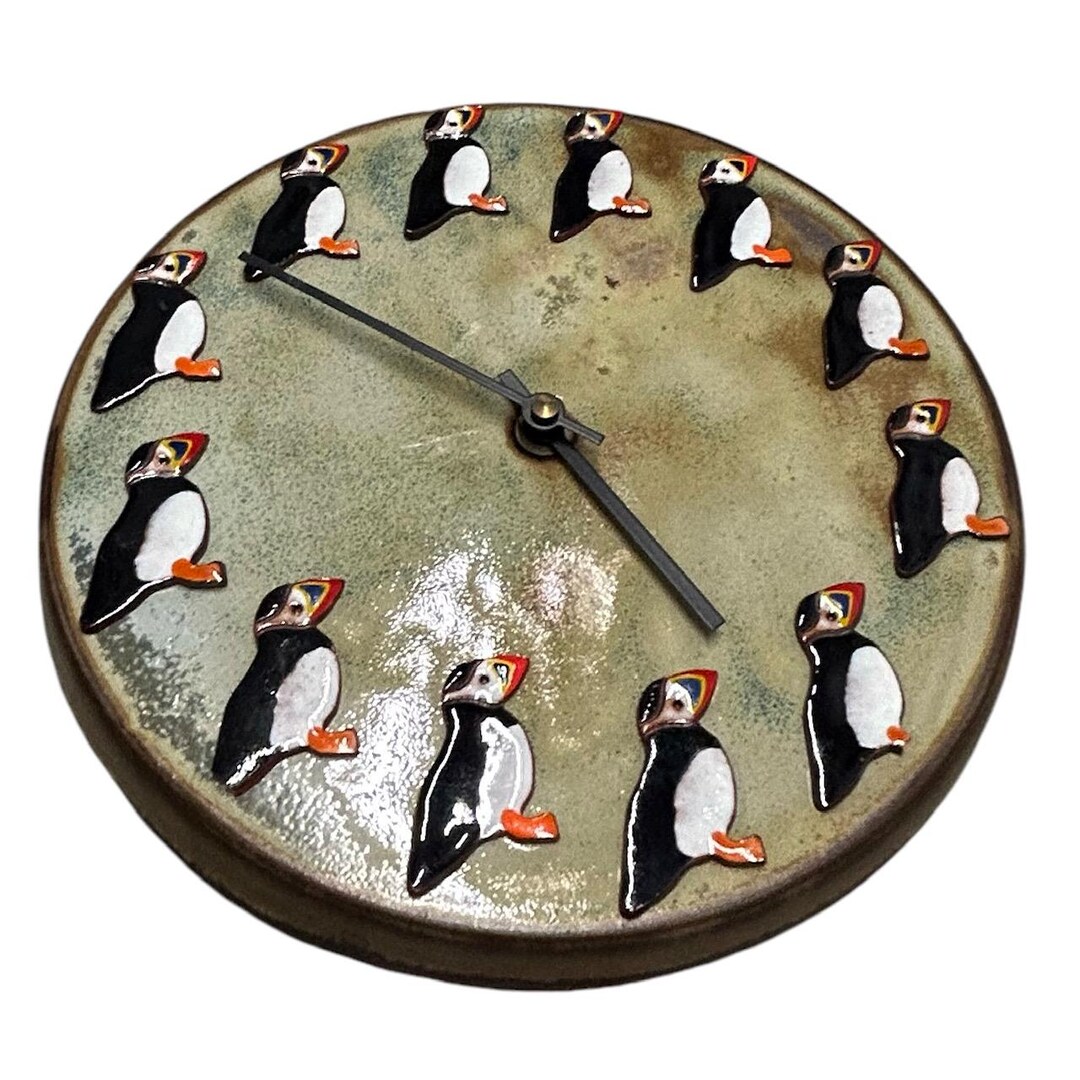 Handmade Ceramic Toucan Themed Wall Hanging Round Clock - Etsy