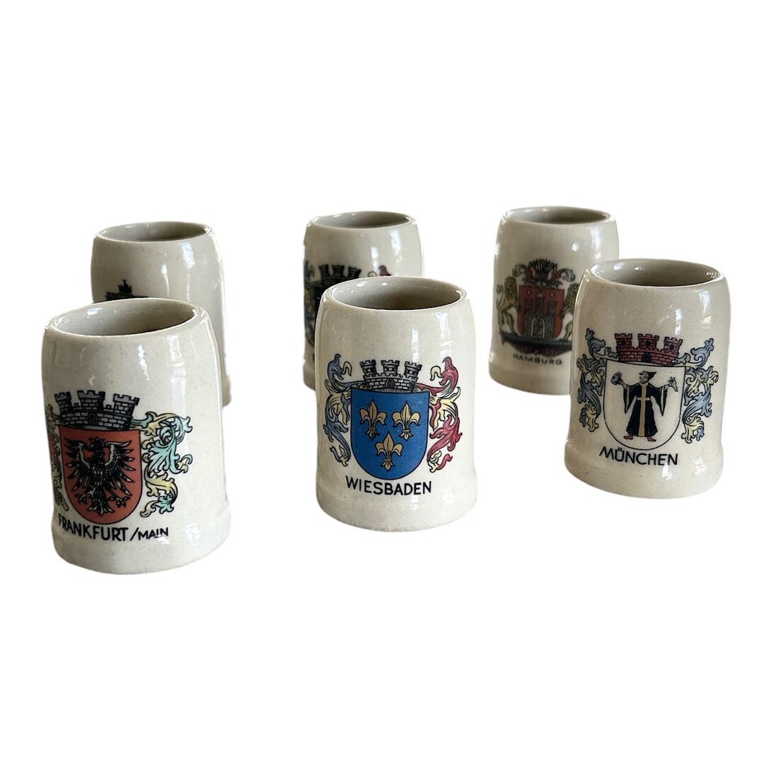 Set of 6 Vintage Mini Ceramic German Cup Mugs - Etsy