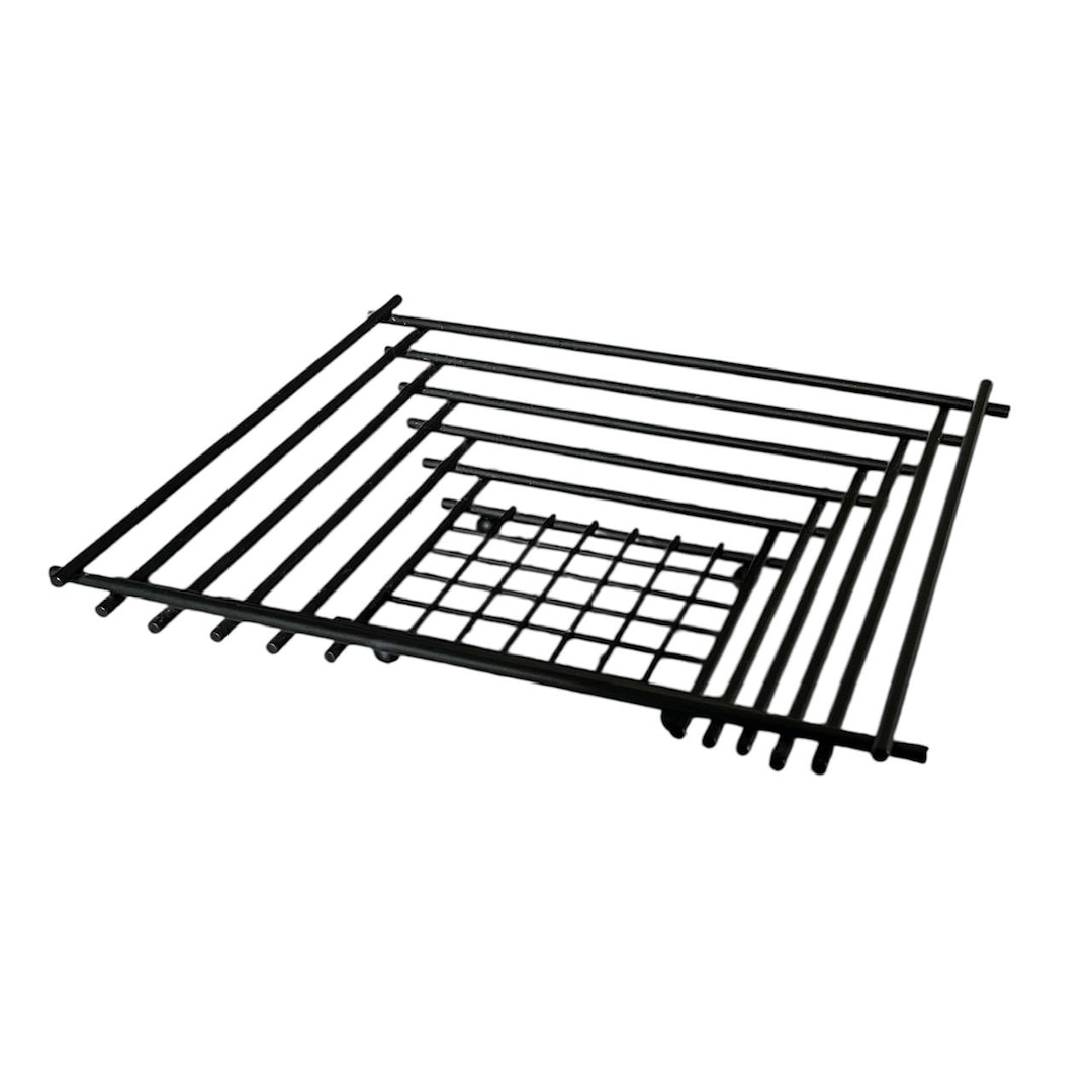 Black Metal Memphis Style Square Fruit Basket With Round Knobbed Feet ...