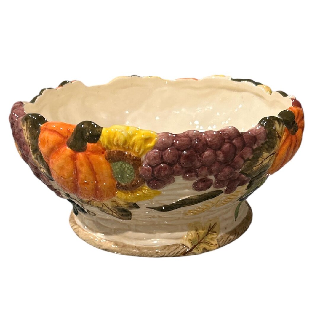 Large Bella Case Ganz Ceramic Decorative Centerpiece Fruit Bowl - Etsy