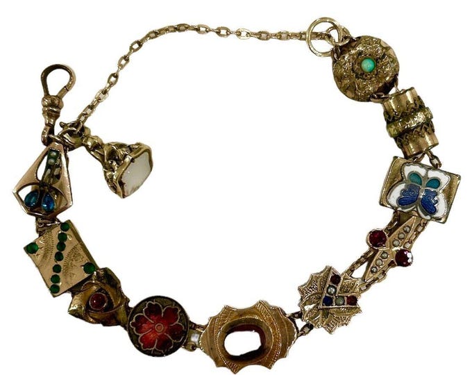 Gold Victorian Slide Bracelet: Renaissance Charm Bracelet - Etsy Canada