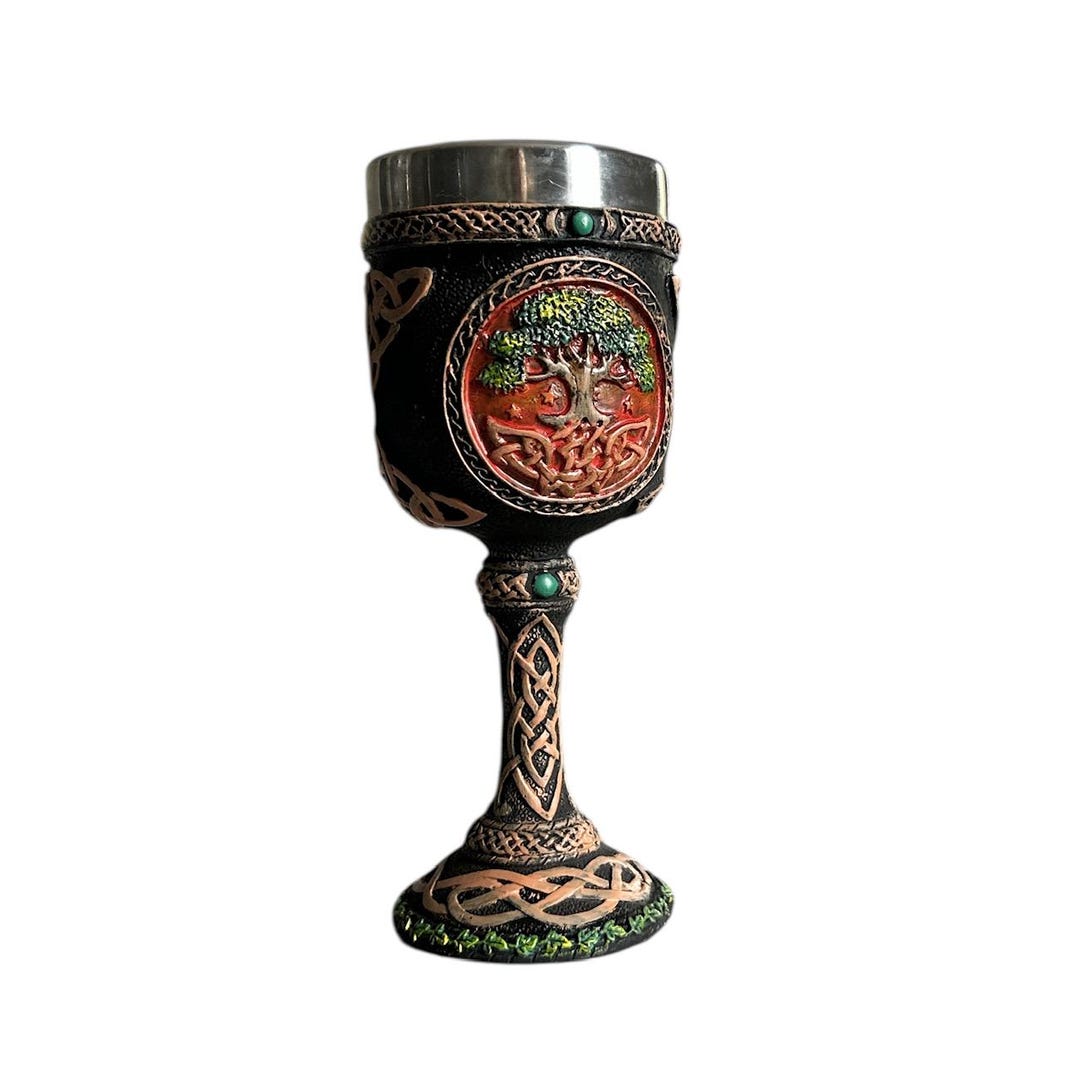 Celtic Hand Painted Tree of Life Resin Goblet or Chalice - Etsy