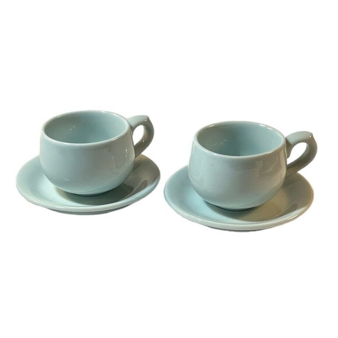 Vintage Celadon Light Blue Tea Cup and Saucer Set - Etsy