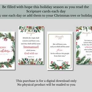 Printable Advent Scripture Cards - Etsy