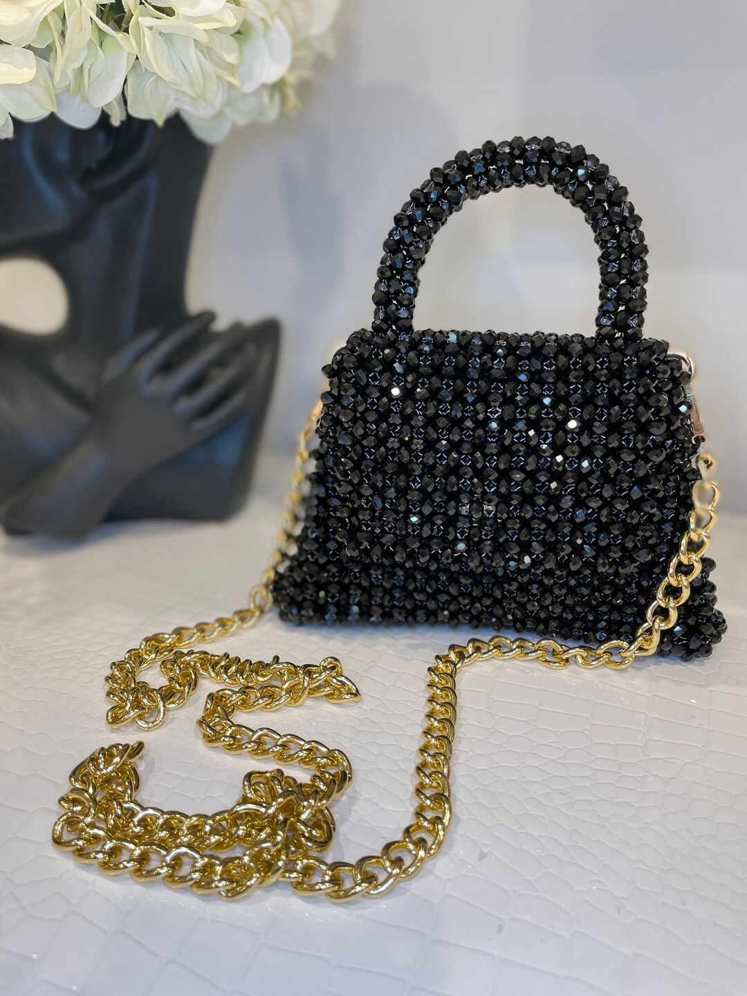001# Crystal Bead Bag, LUXURY Bead Bag, Woman Bead Bag,bead Bag - Etsy
