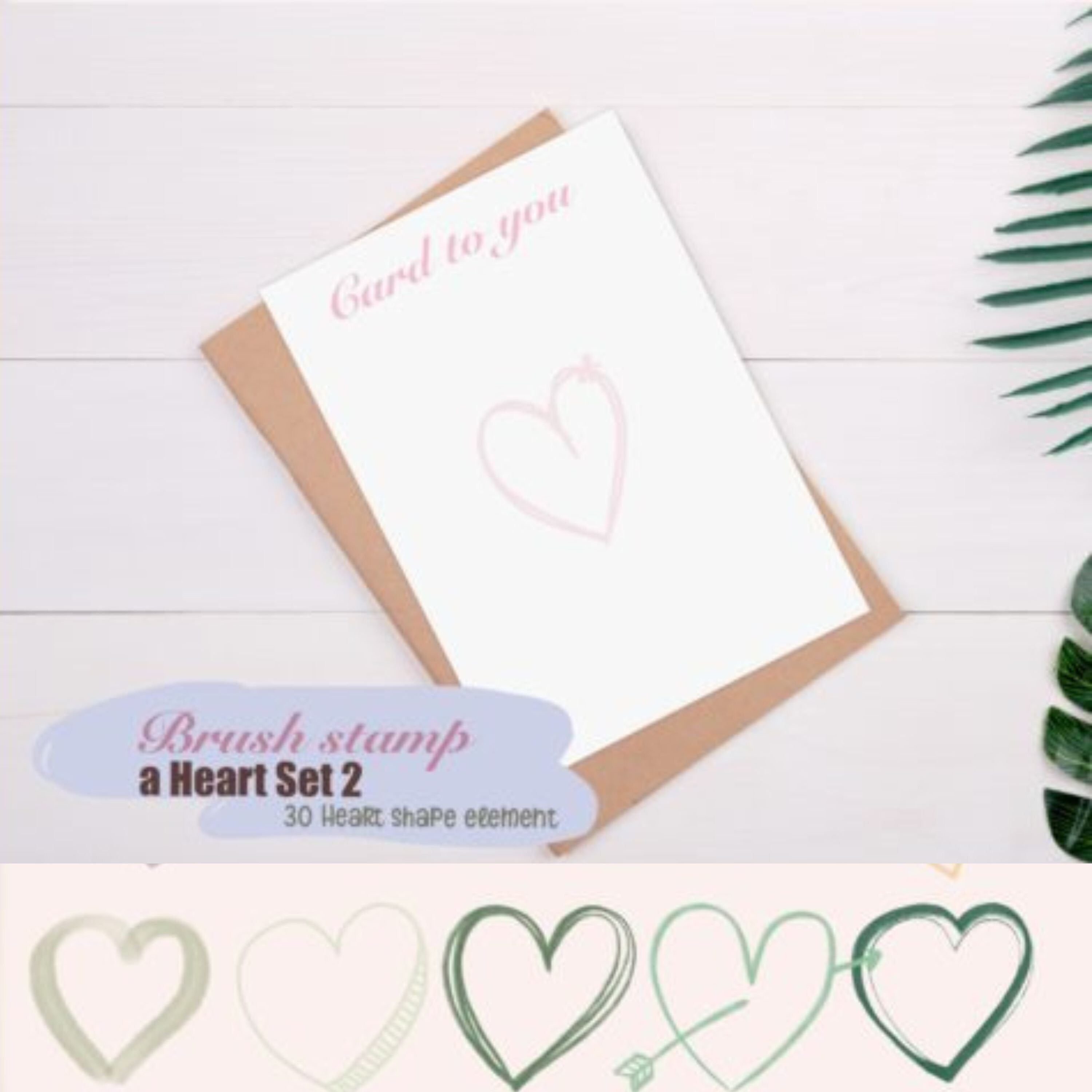 30 Procreate Heart Shape Brush Stamp, Cute Love Decorative Sweet ...