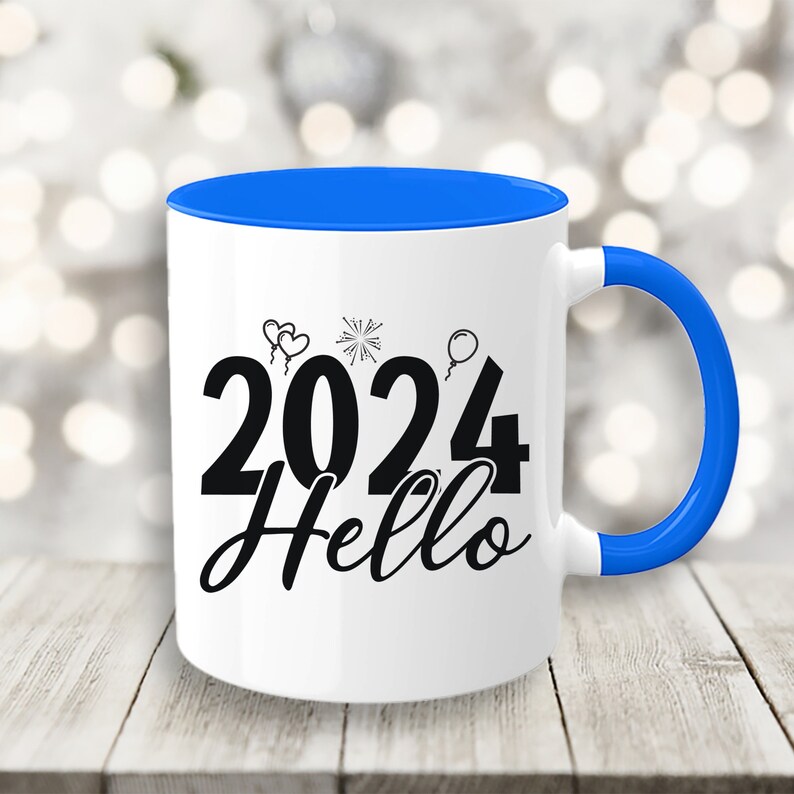 Hello 2024 Mug, Mug of New Year 2024, Gift for Best Friend, Best Friend ...