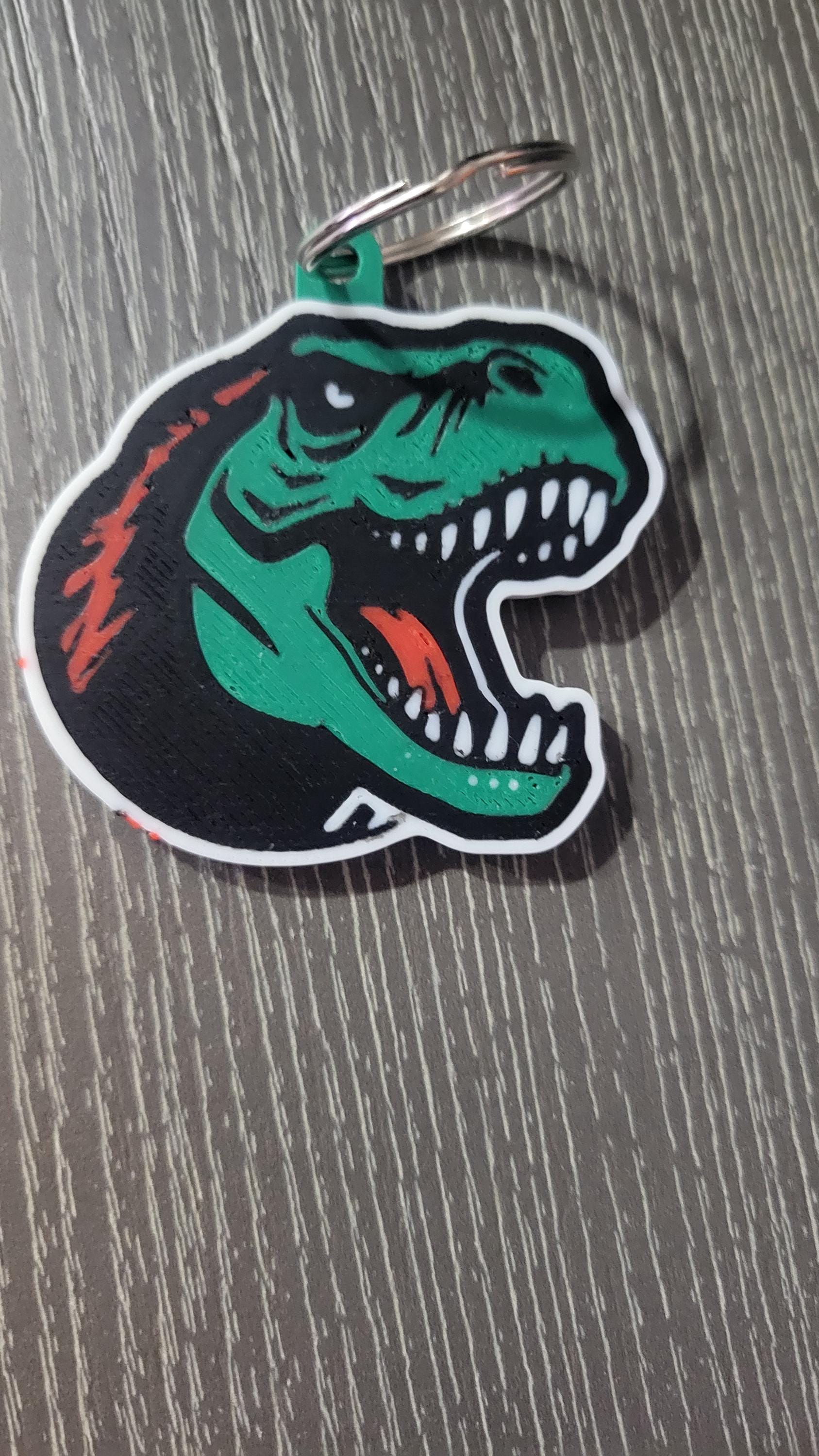 Double Sided T-rex Keychain: 3D Printed. - Etsy