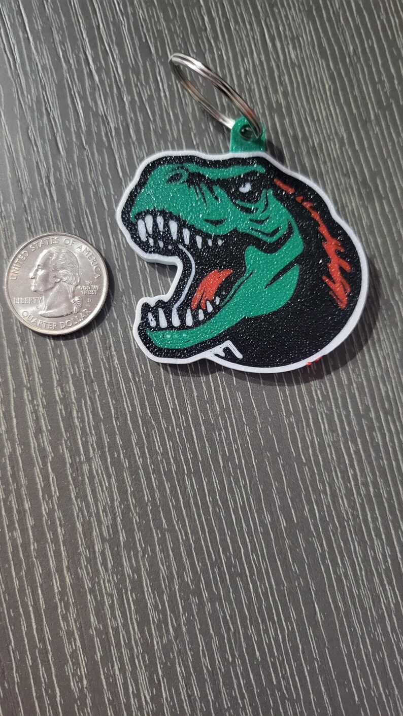 Double Sided T-rex Keychain: 3D Printed. - Etsy