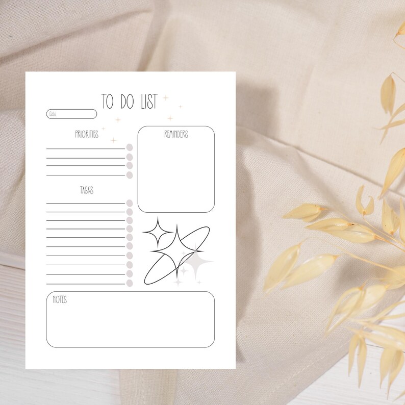 Star Theme to Do List Printable, Task Planner (digital Download) - Etsy