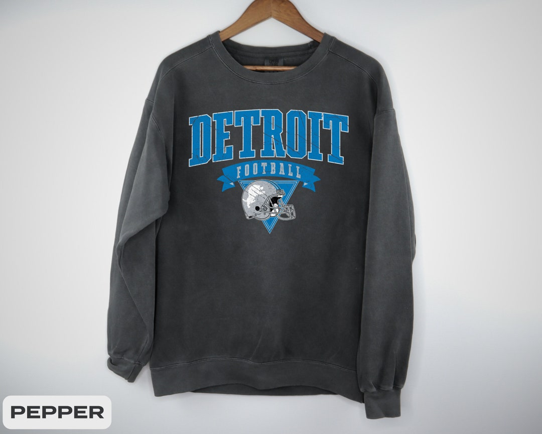 Detroit Football Comfort Colors Vintage Style Sweatshirt, Detroit ...