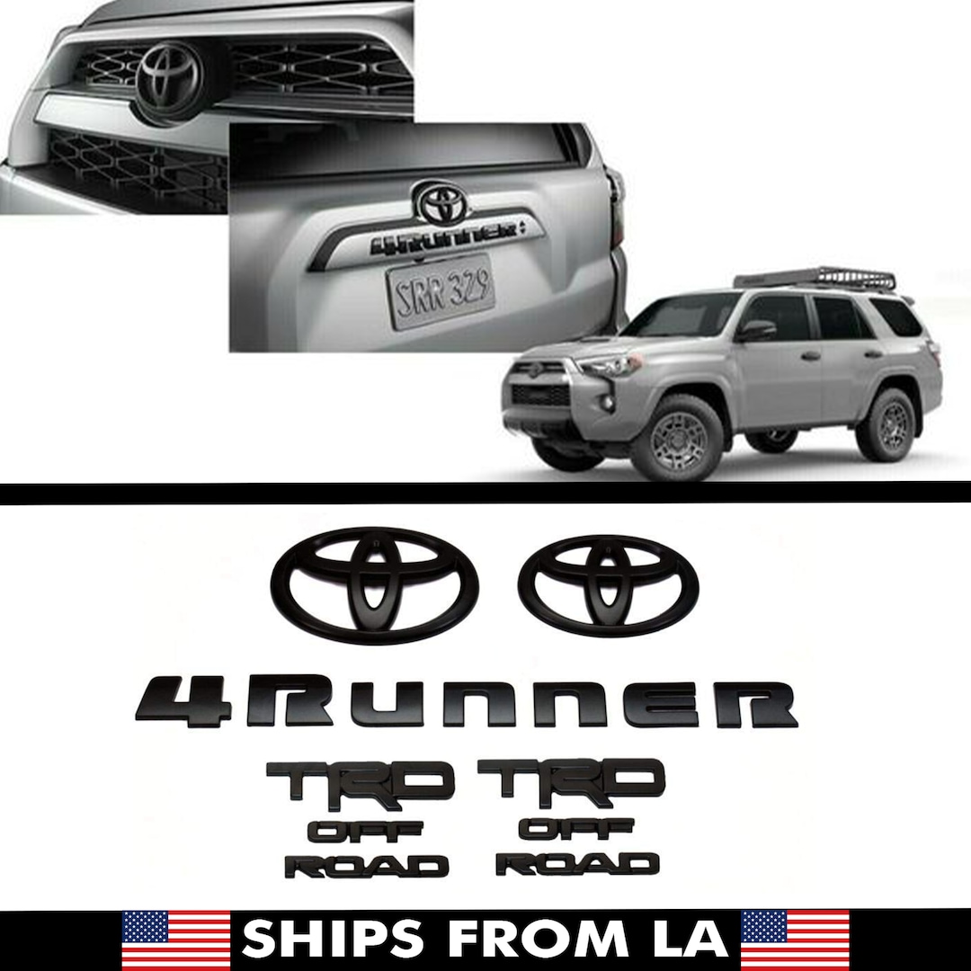 2010-2022 TOYOTA 4runner TRD off Road Blackout EMBLEM Overlay - Etsy