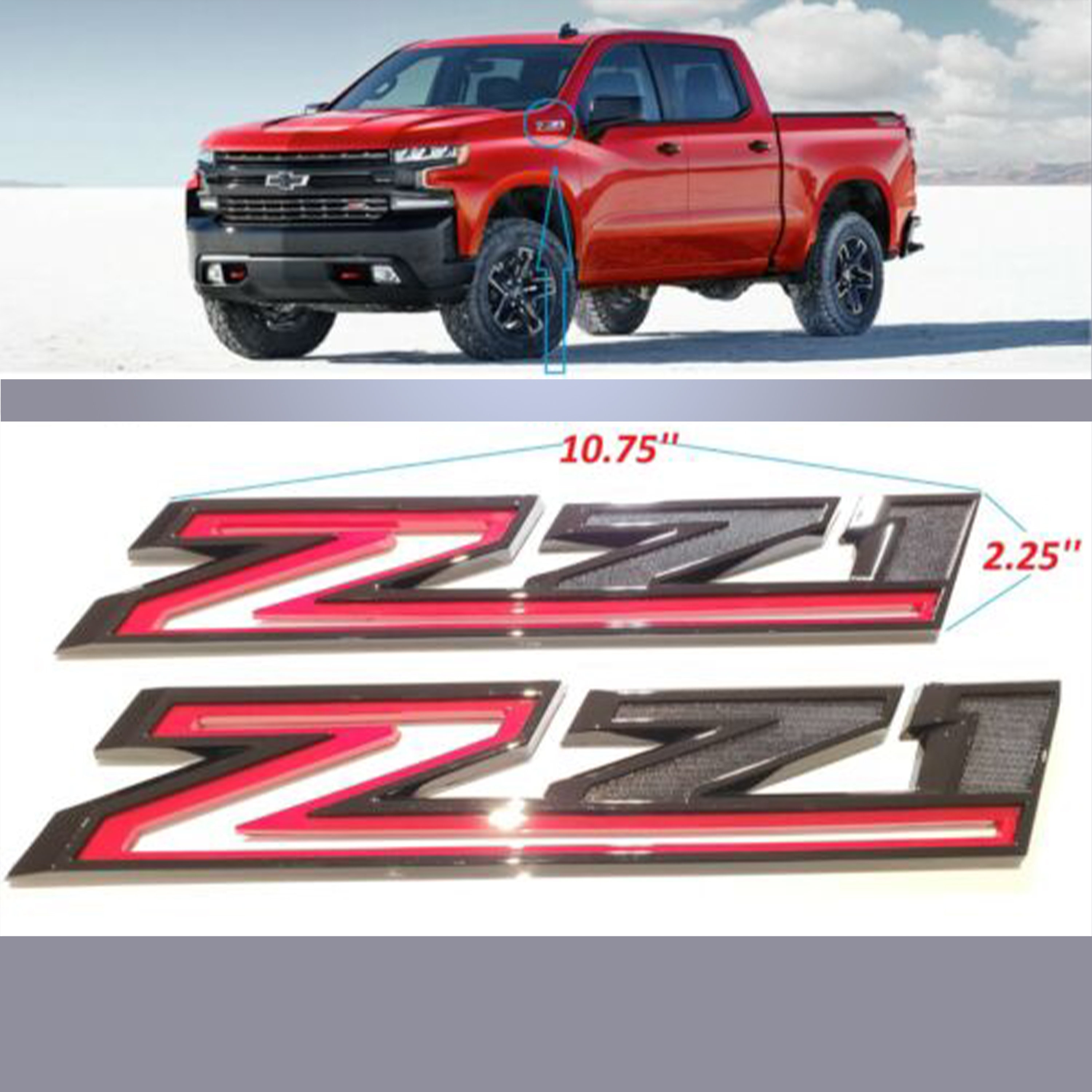 2pc 2019-2022 Chevy Silverado Z71 Emblem OEM Fender Letter - Etsy