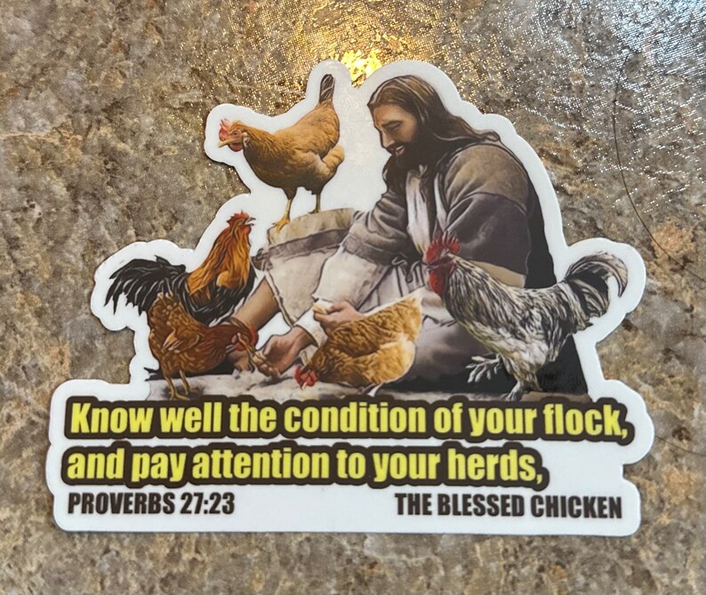 Jesus Chicken Flock Sticker - Etsy