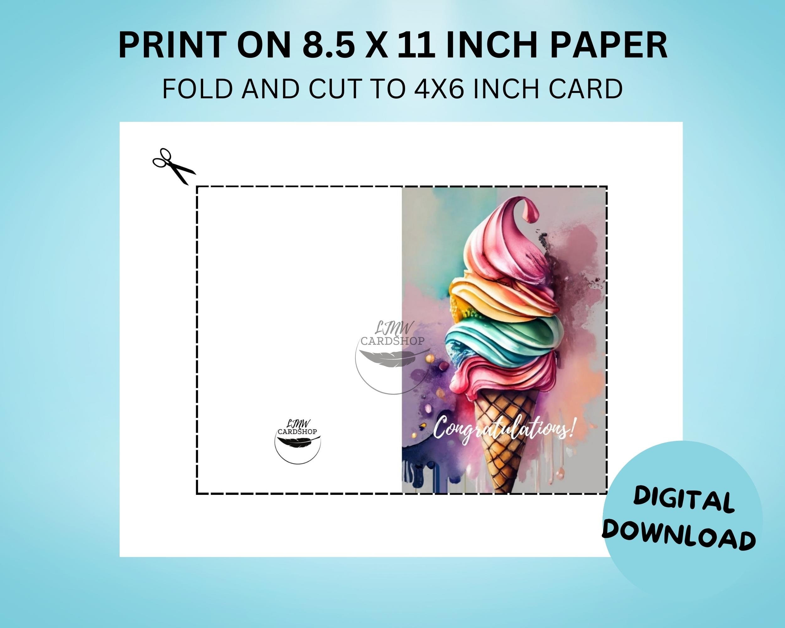 PRINTABLE Congratulations Card Instant Digital Download Greeting Card ...