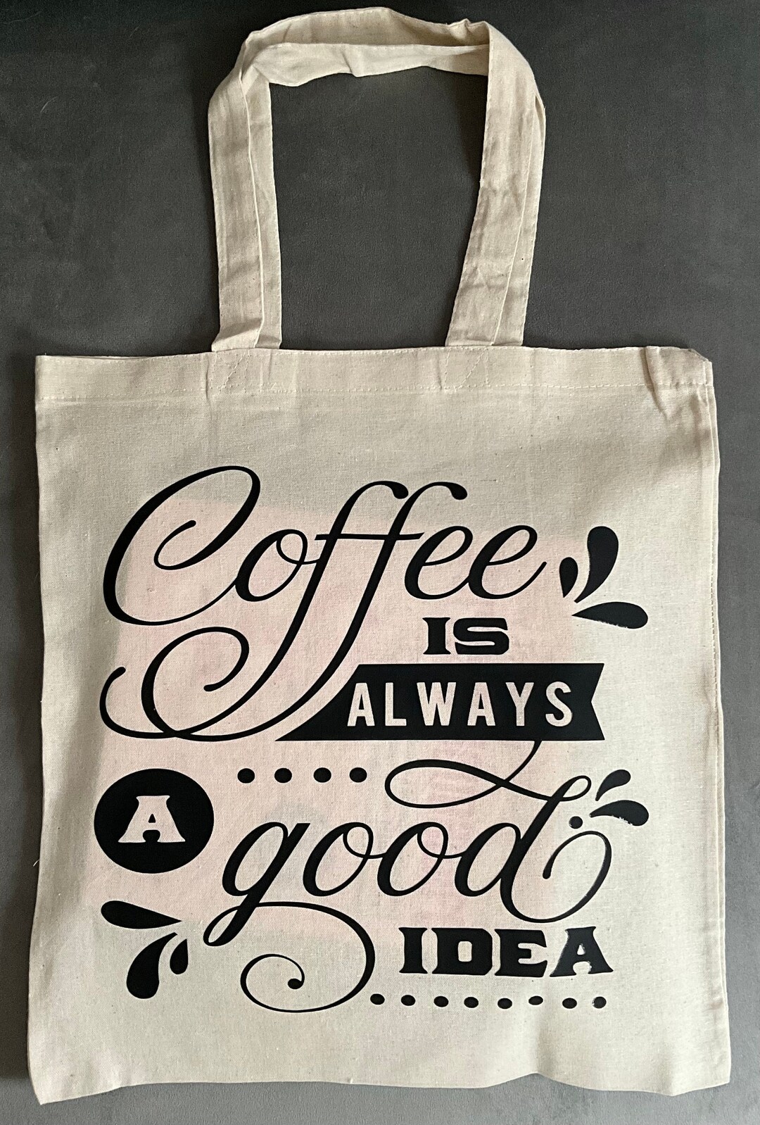 Custom 100% Cotton Coffee Tote Shopping Bag - Etsy