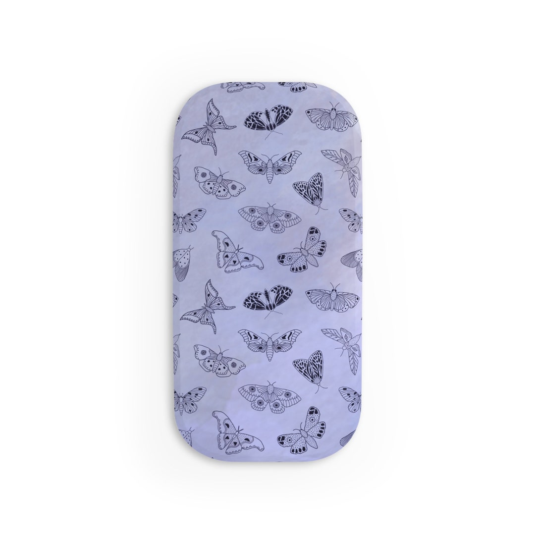 Moth Line Art Pastel Blue Witchcore Phone Click-on Grip - Etsy