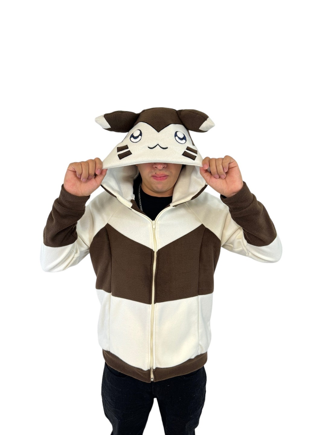 Handmade Furret Hoodie, Furret Pokemon Hoodie Costume , Furret Hoodie ...
