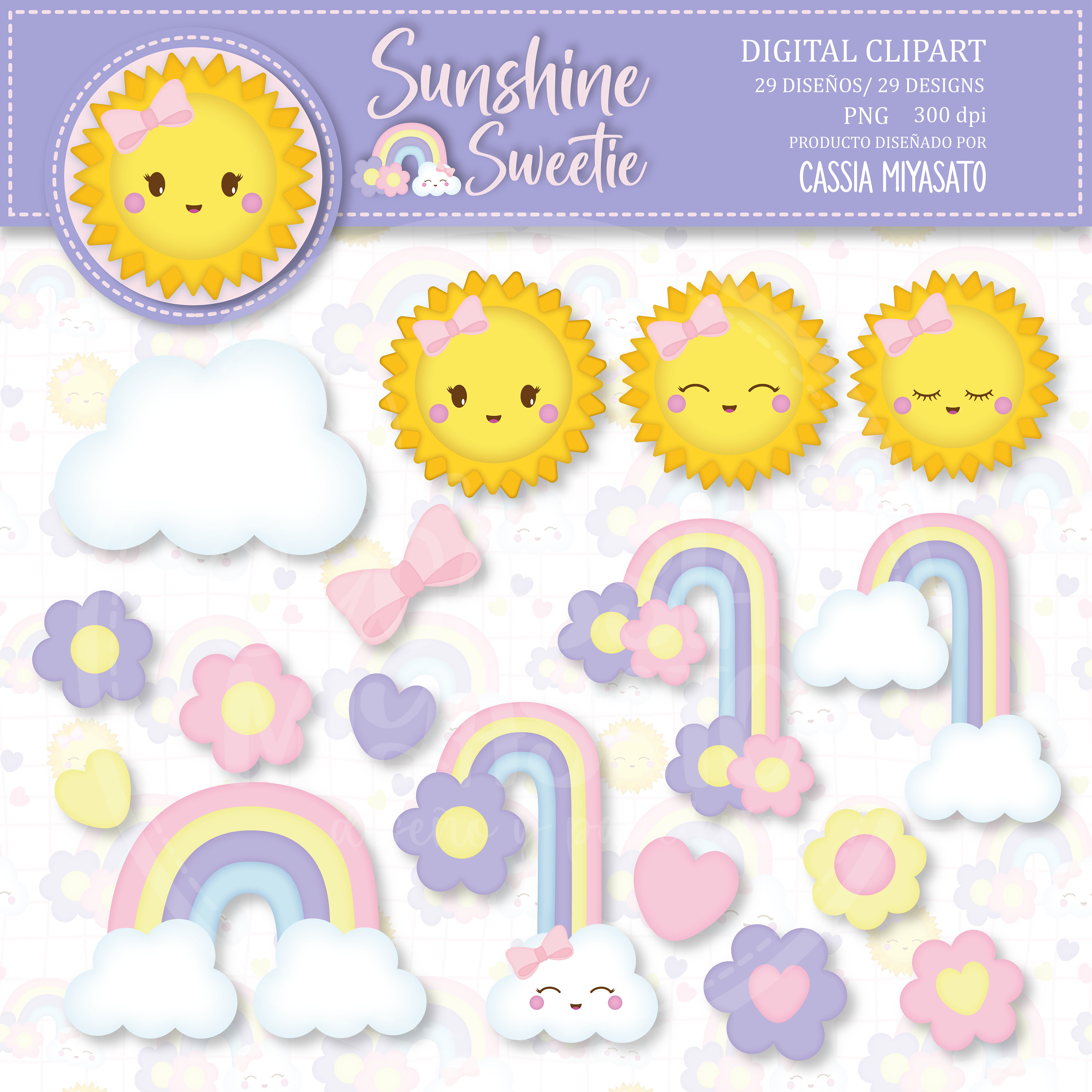 Sunshine Digital Clipart, Cute Sun Clipart, Sweet Sunshine Png Clipart ...