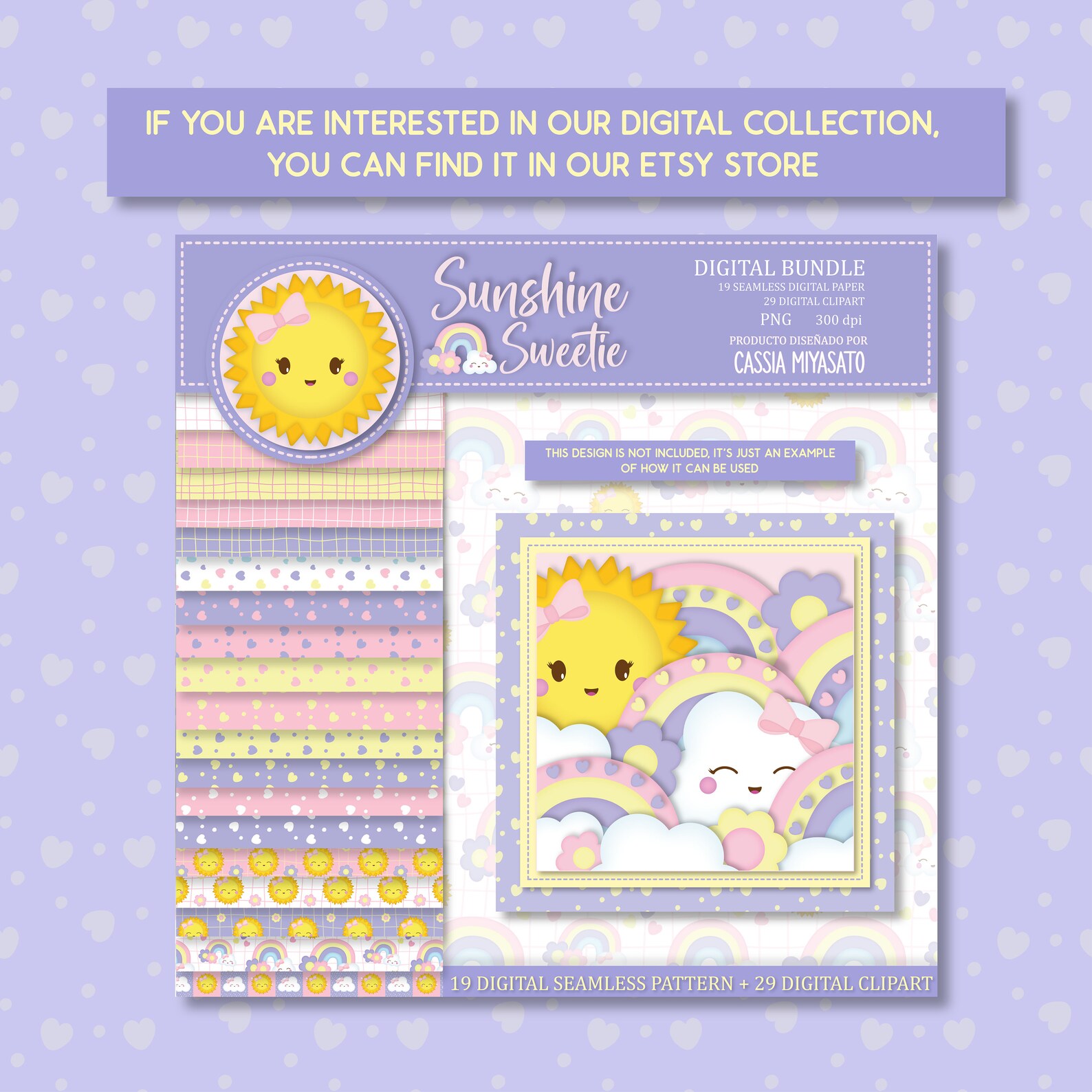 Sunshine Digital Paper, Cute Sun Paper Patterns, Sweet Sunshine ...