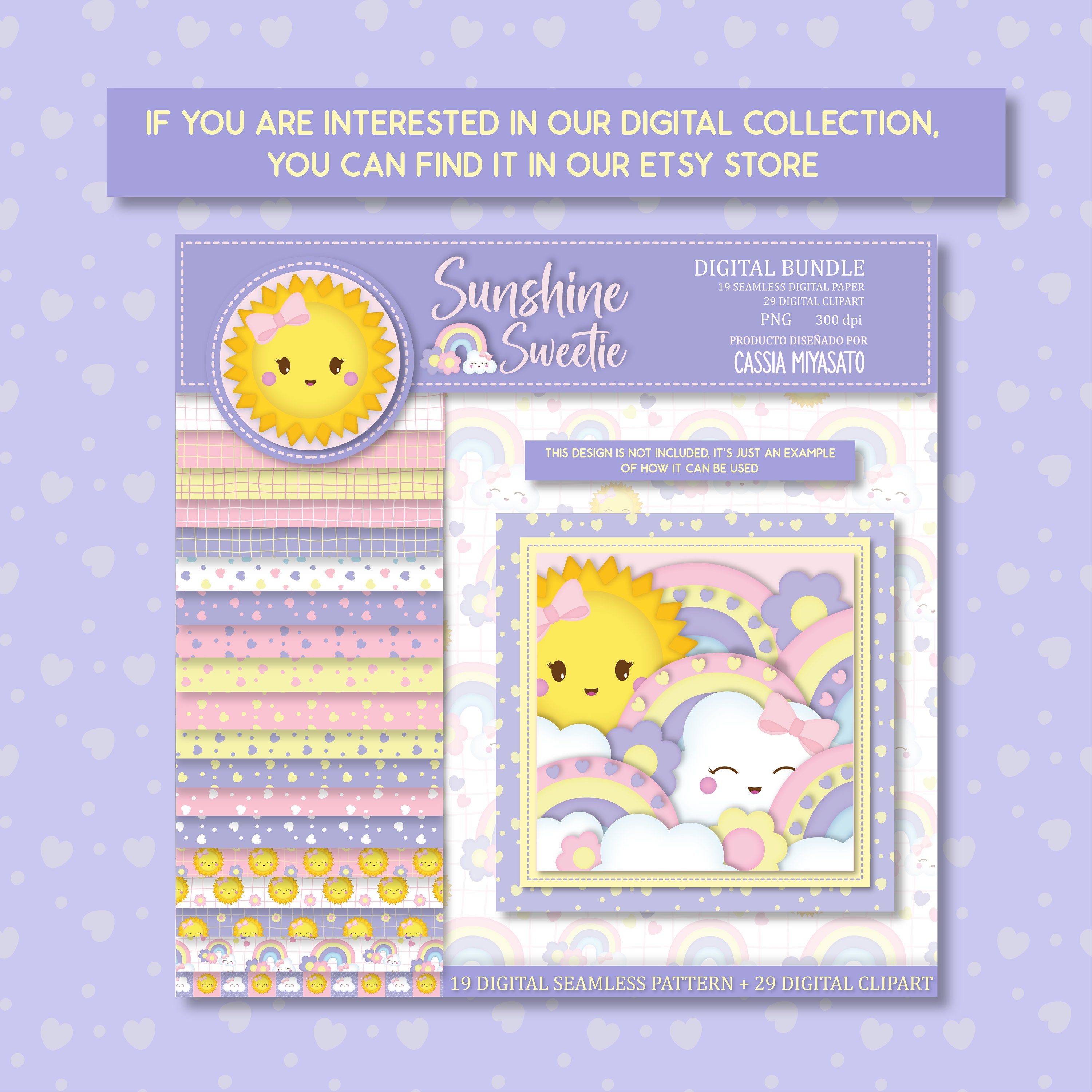 Sunshine Digital Paper, Cute Sun Paper Patterns, Sweet Sunshine ...