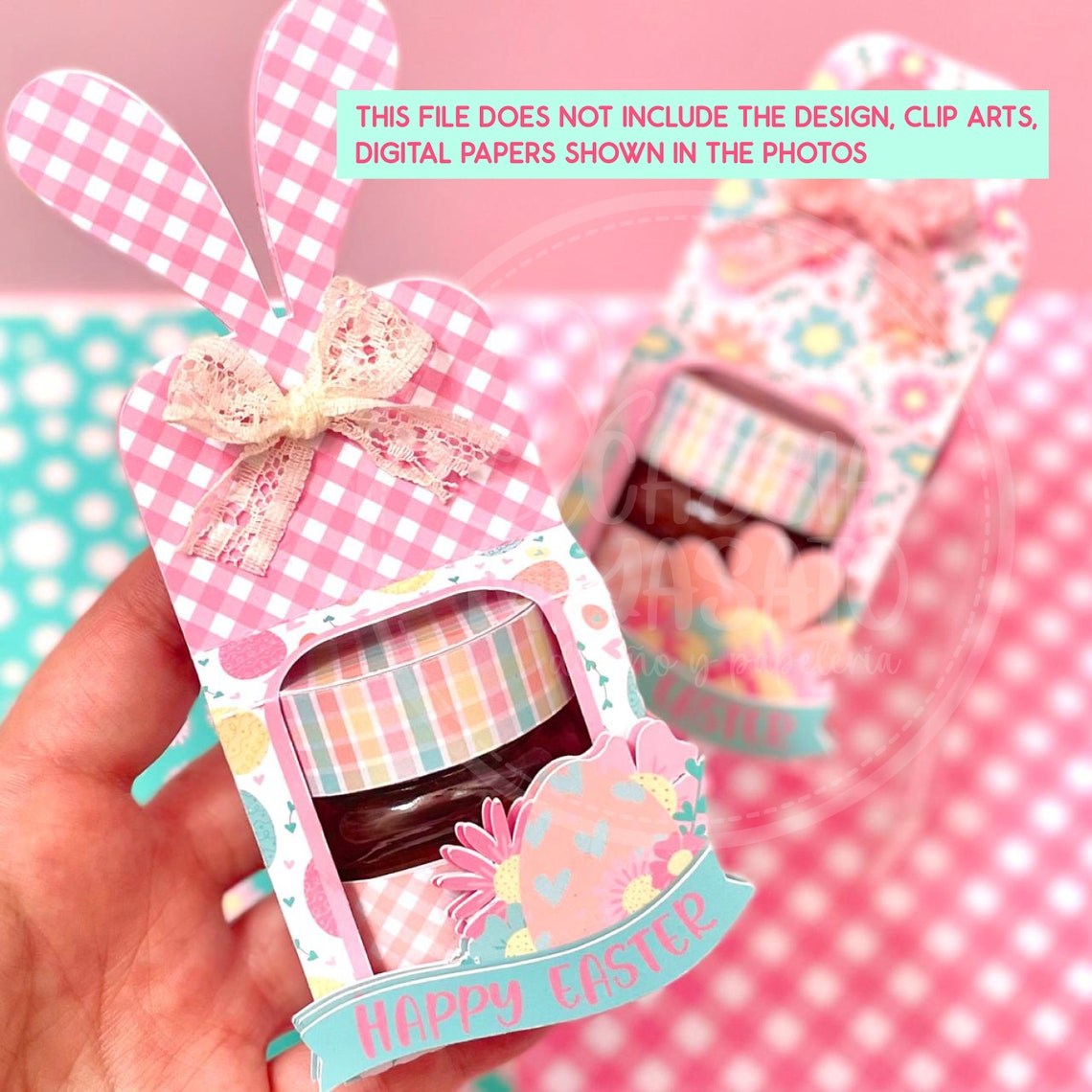 Mini-nutella Easter Box, Mini-nutella Box Digital Template, 25g Mini ...