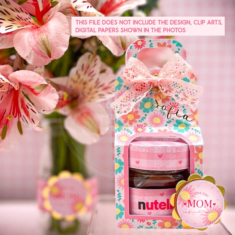 Mini-nutella Box With Handle Digital File , Mini-nutella Box Digital ...