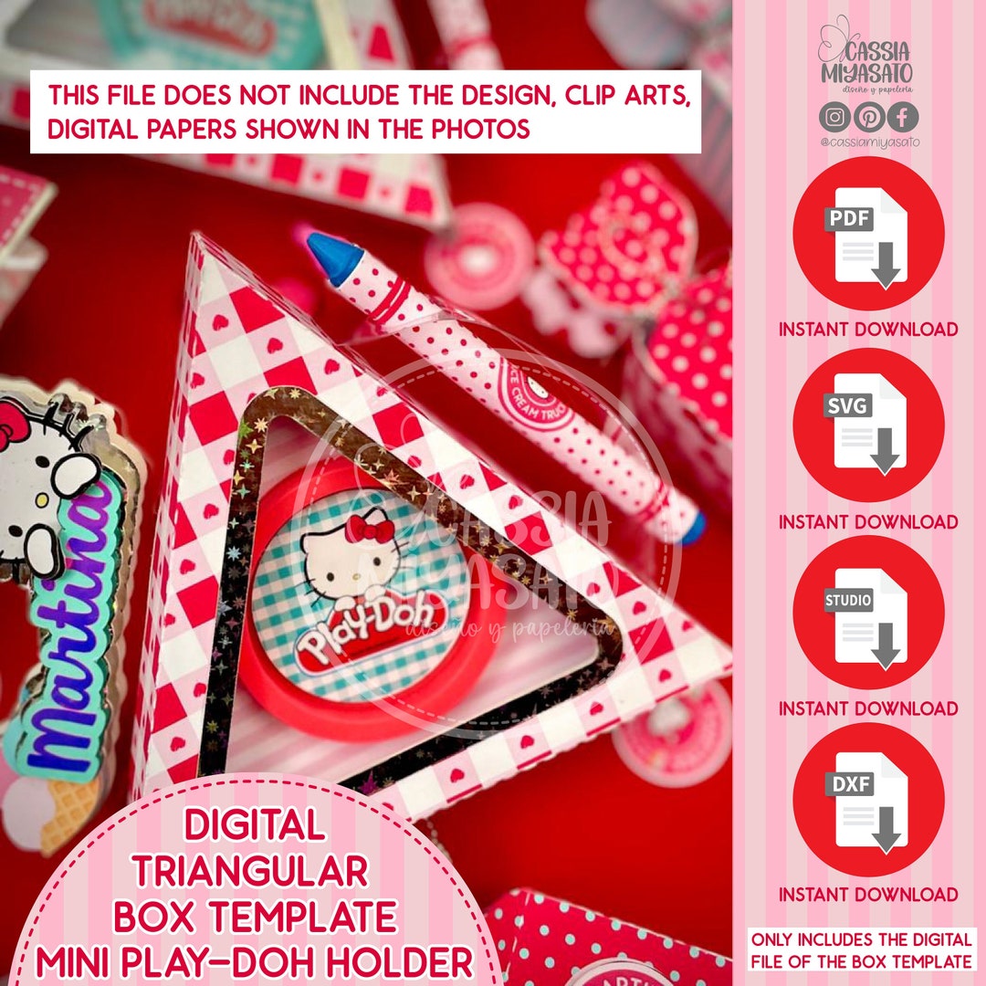 Activity Box Digital Template, Play Do Box Digital Template, Cricut Cut ...