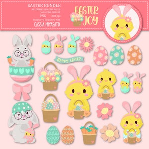 Digital Easter Bundle, Digital Happy Easter, Printable Digital Easter ...