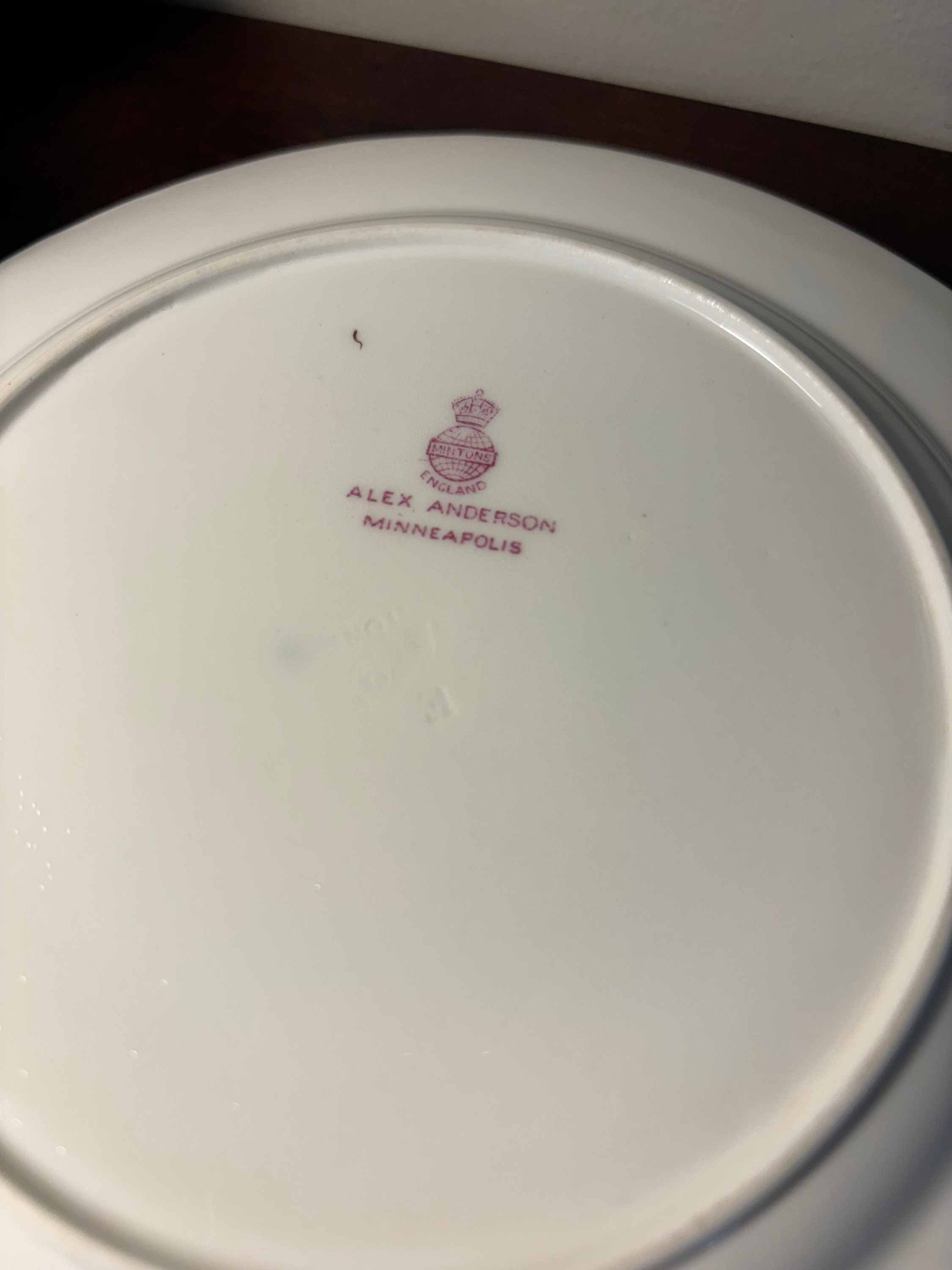 5pc Minton Gold Encrusted Plates 1 Dinner Plate 10 and 4 Salad Plates 7 ...