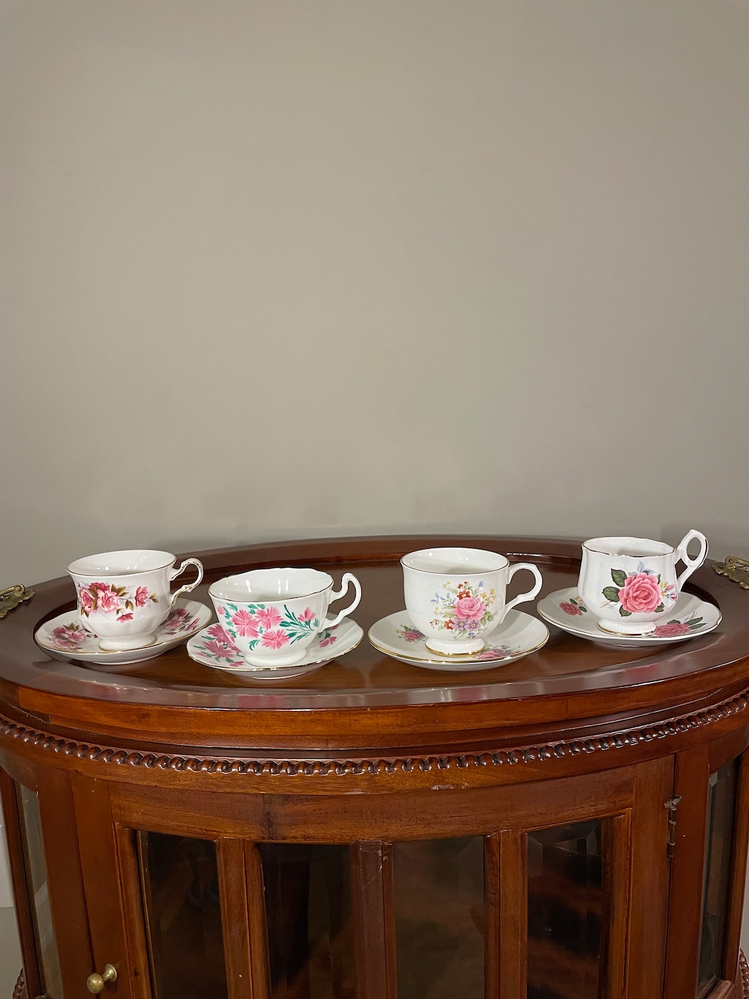 English Tea Cups Queen Anne, Adderley Lawley, Sadler Wellington, Royal Dover China Pink Flower ...
