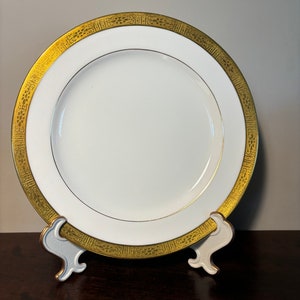 5pc Minton Gold Encrusted Plates 1 Dinner Plate 10 and 4 Salad Plates 7 ...