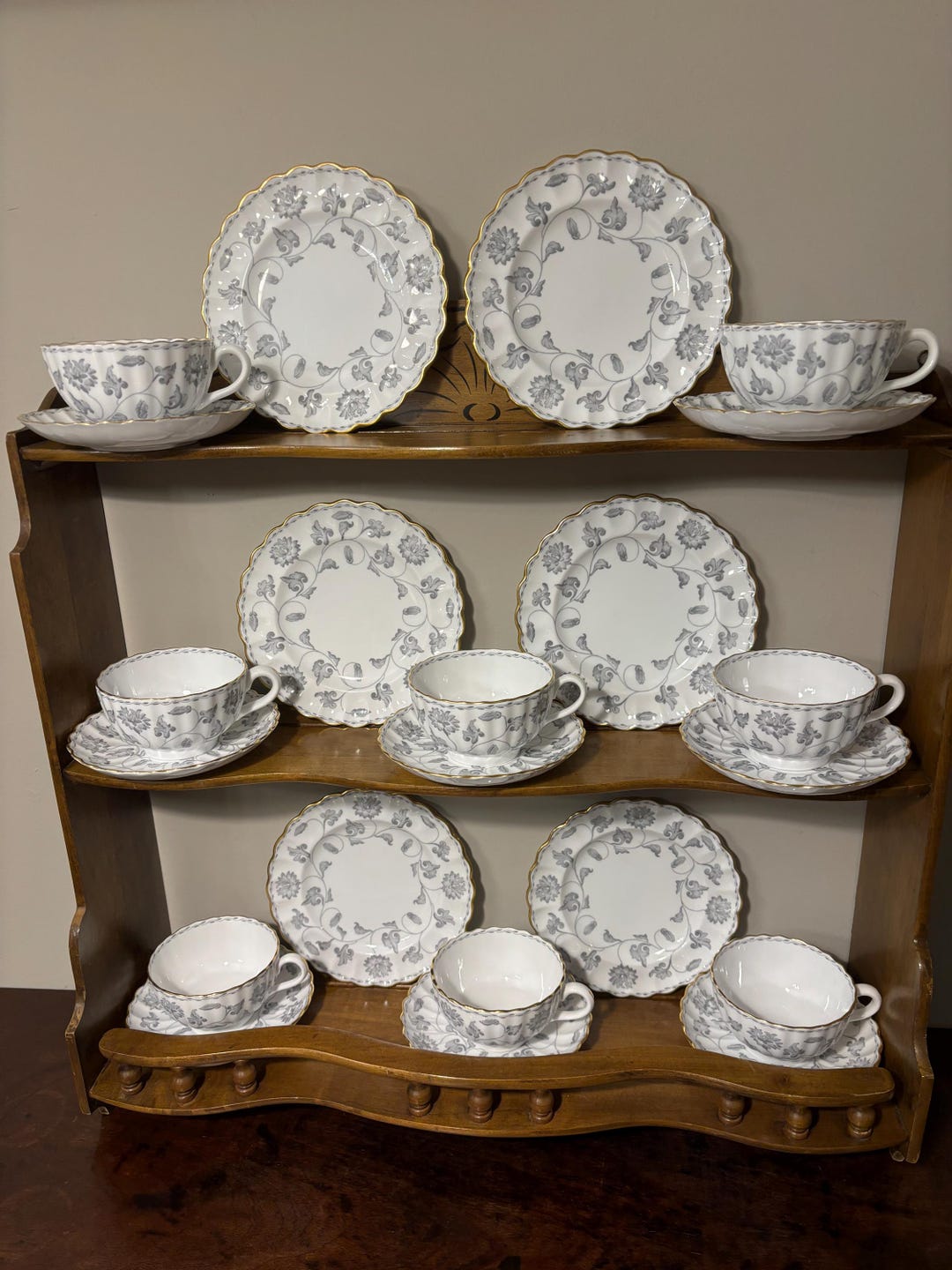 VTG Tea Set Spode Colonel 8 Tea Cups With Saucers and 6 Bread & Butter ...