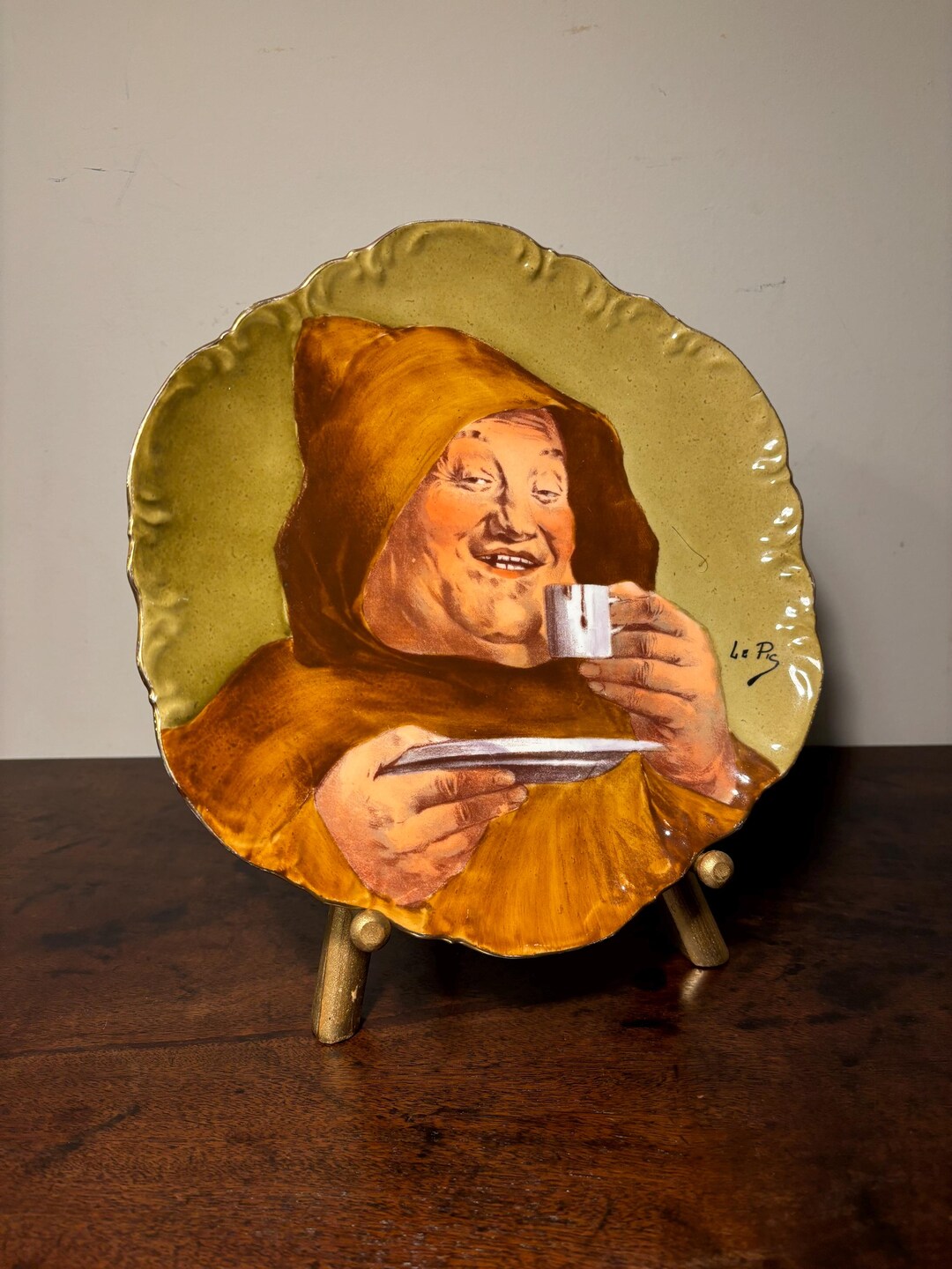 Antique Le Pic Monk Plate Coronet France Limoges 9.75” - Etsy