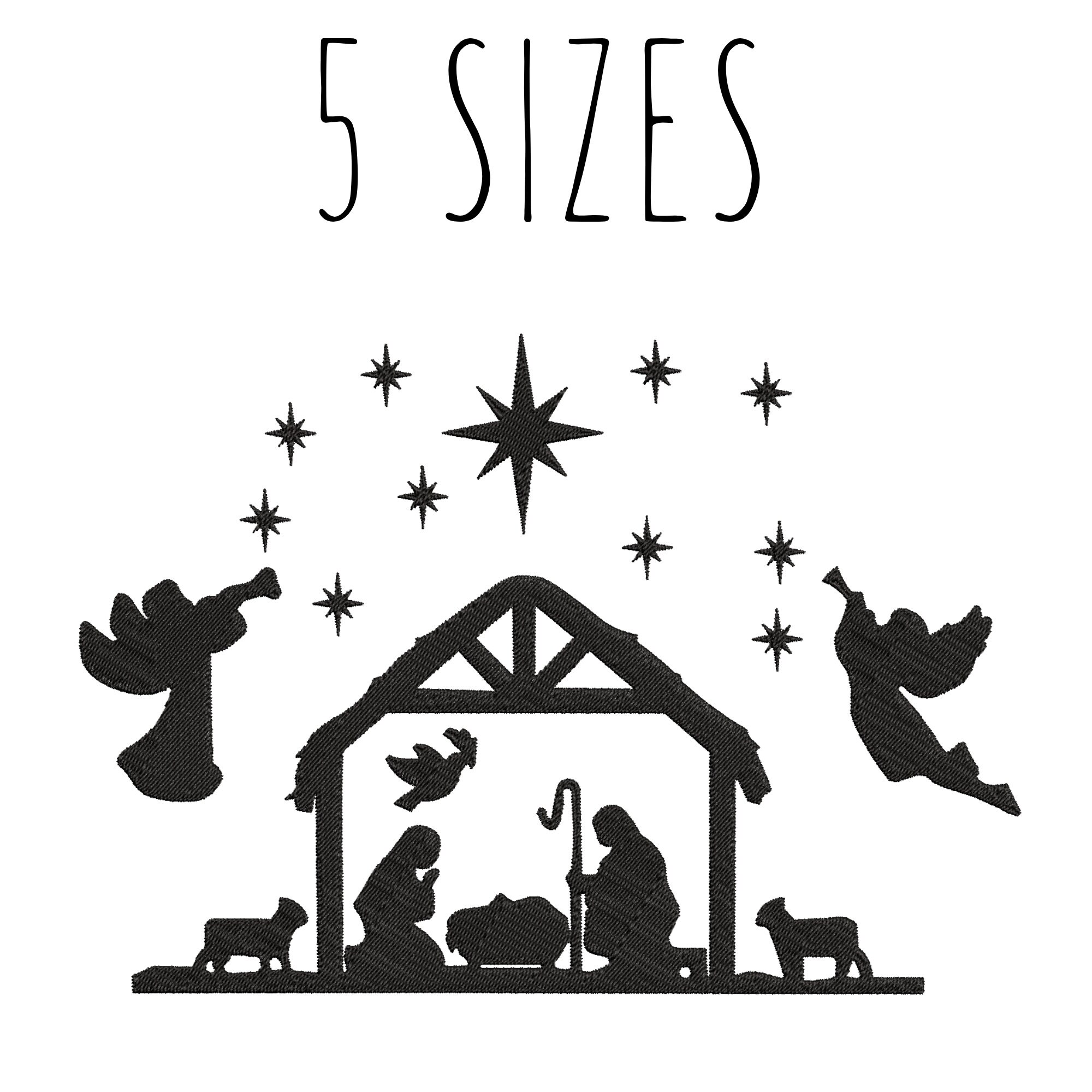 Nativity Scene Embroidery Designs, Nativity Embroidery Pattern,nativity ...
