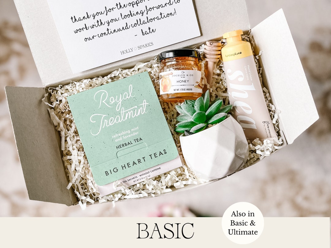 Personalized Client Gift Box, Succulent Gift Box, Stress Relief Care ...