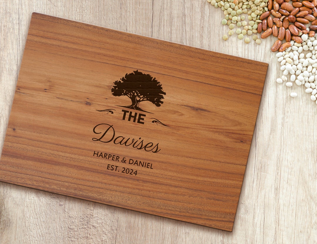 Family Tree Cutting Board, Personalized Beech Board, Butcher Block ...