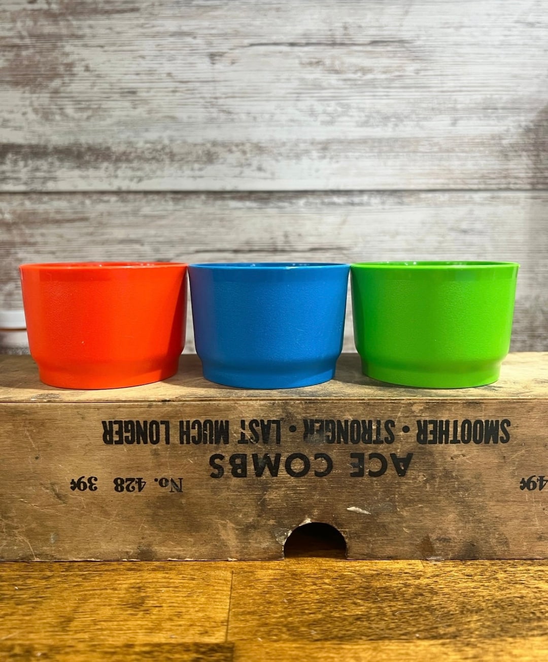 TUPPERWARE Snack Cups Bowls 1229 Orange Green Blue Set of - Etsy