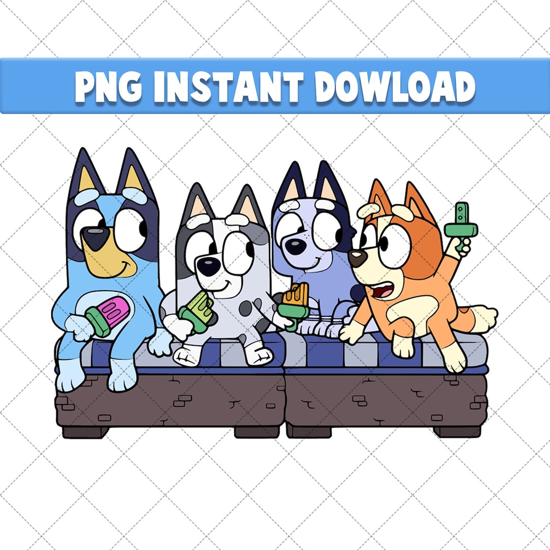 Bluey Friends Png Bluey Bingo Muffin and Socks Friends Png - Etsy