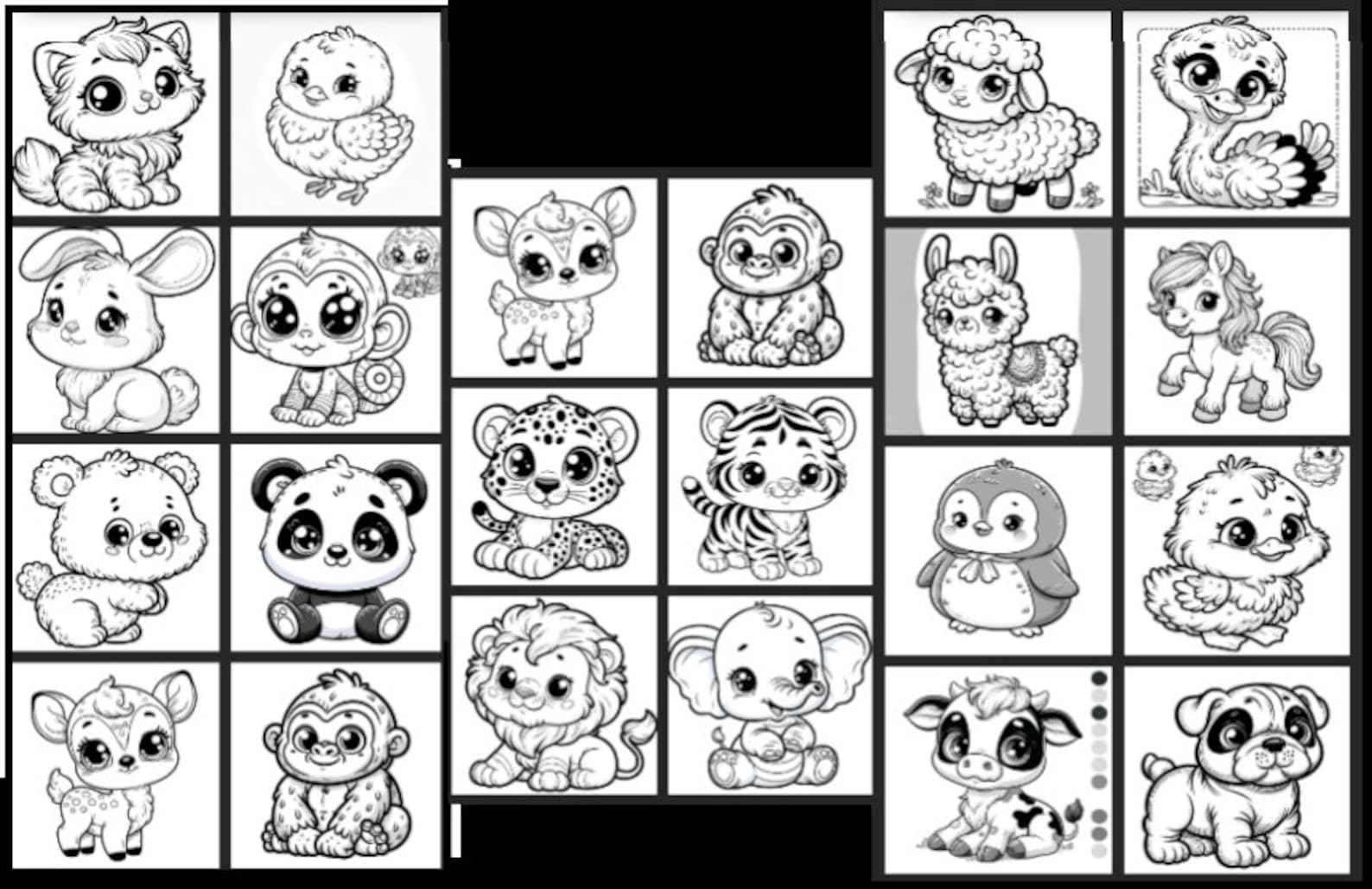24 Cute Baby Animal Coloring Pages for Kids Animal Coloring Pages ...