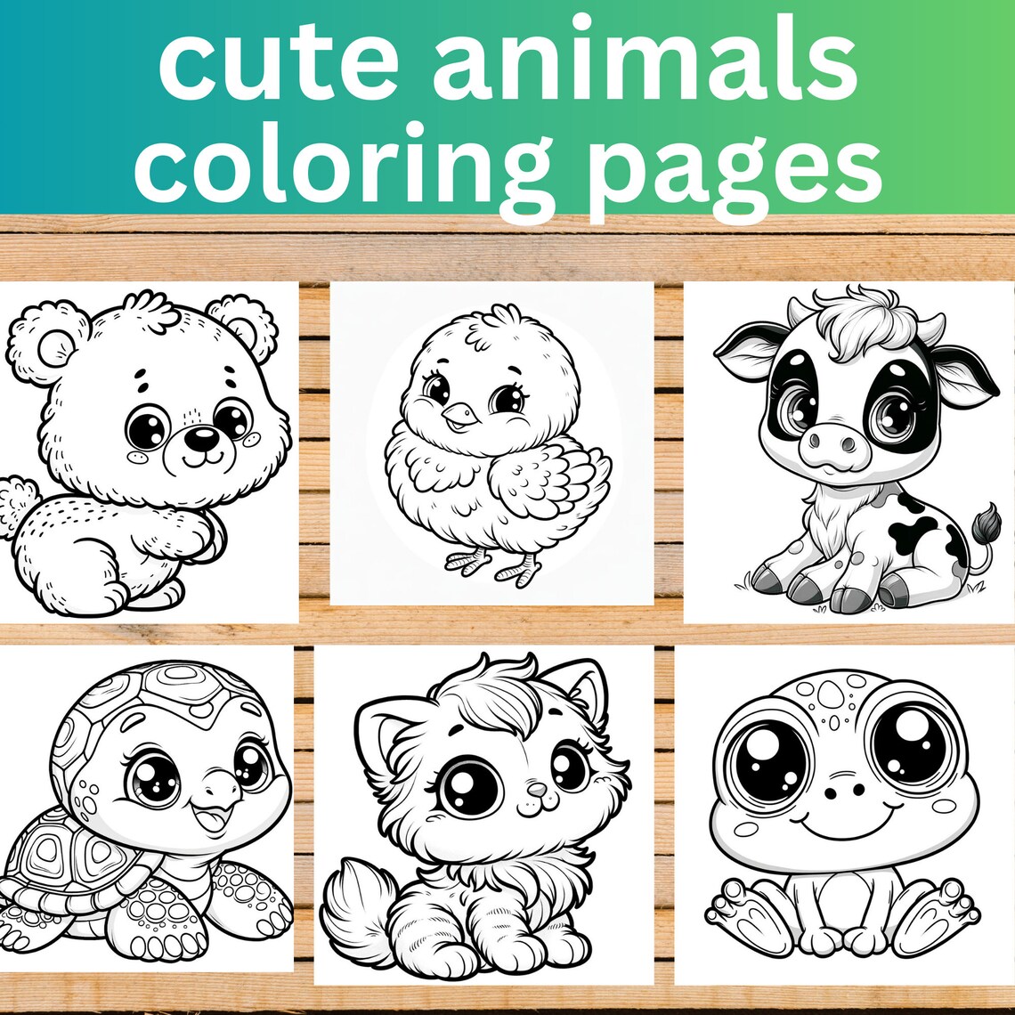 24 Cute Baby Animal Coloring Pages for Kids Animal Coloring Pages ...