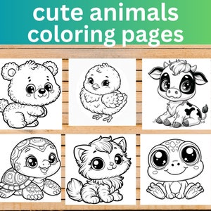 24 Cute Baby Animal Coloring Pages for Kids Animal Coloring Pages ...