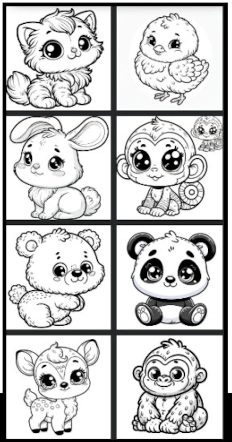 24 Cute Baby Animal Coloring Pages for Kids Animal Coloring Pages ...