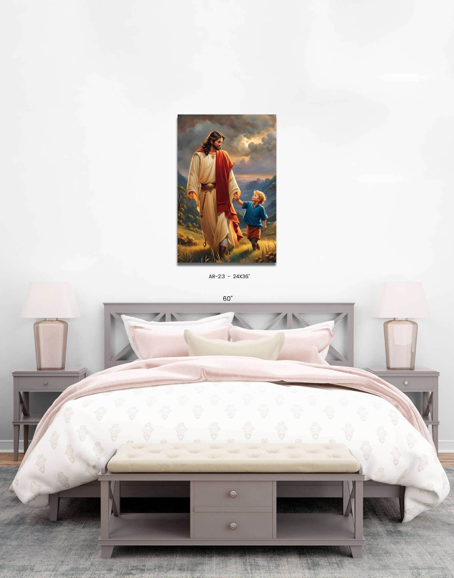 Jesus Come Follow Me Guiding Light Spiritual Journey Artwork Sunset ...