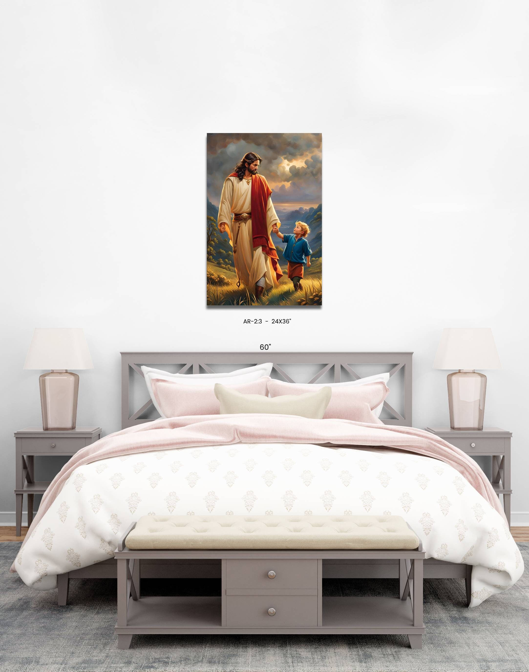 Jesus Come Follow Me Guiding Light Spiritual Journey Artwork Sunset ...