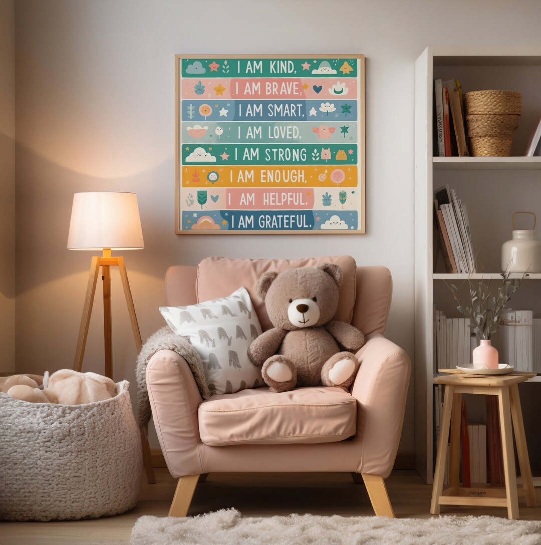 Digital Download: Inspirational Kids Affirmations Wall Art 8 Positive ...