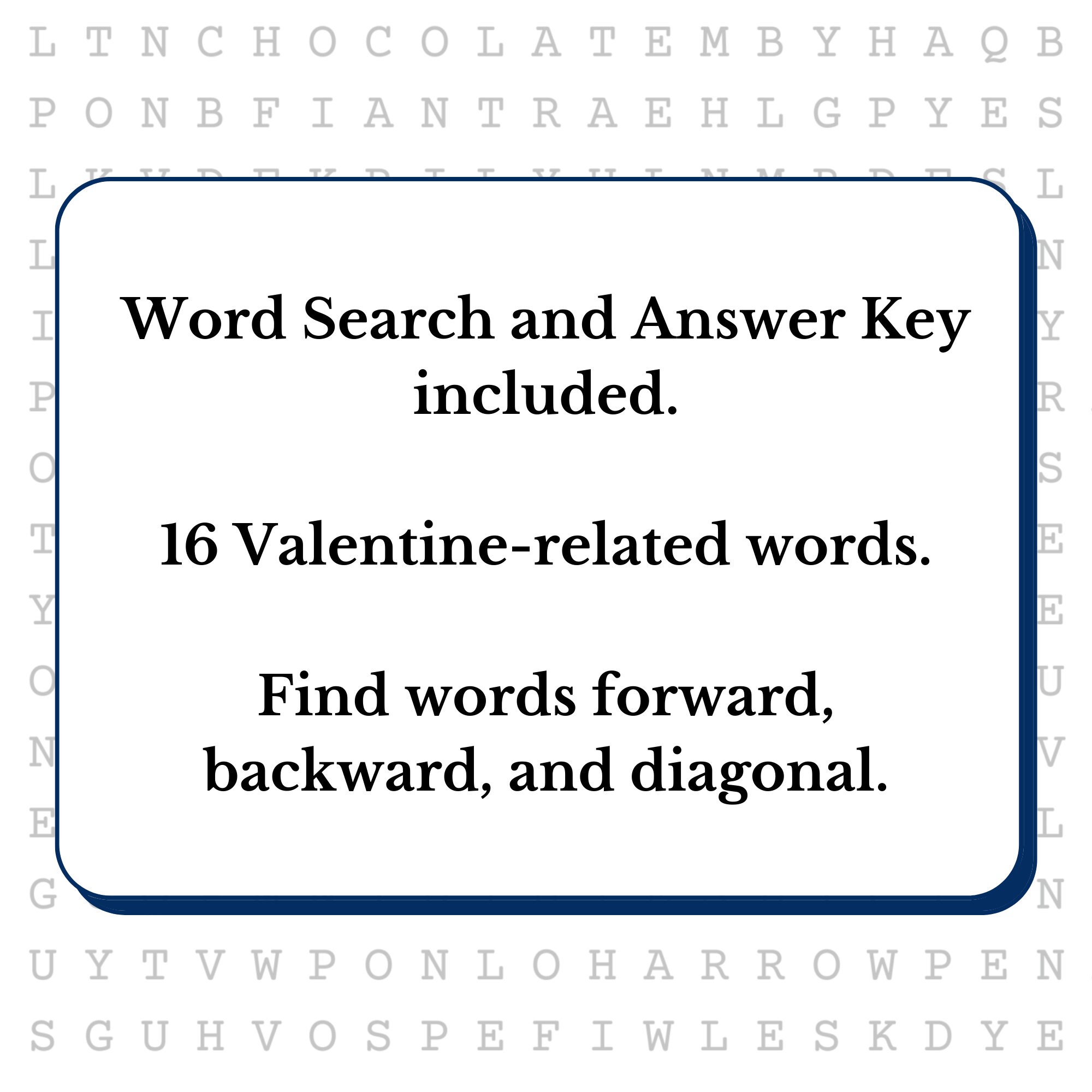 Printable Valentine Word Search Puzzle Instant Download, Galentine's ...