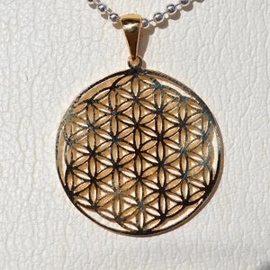 Flower of Life Pendant 18K Gold - Etsy