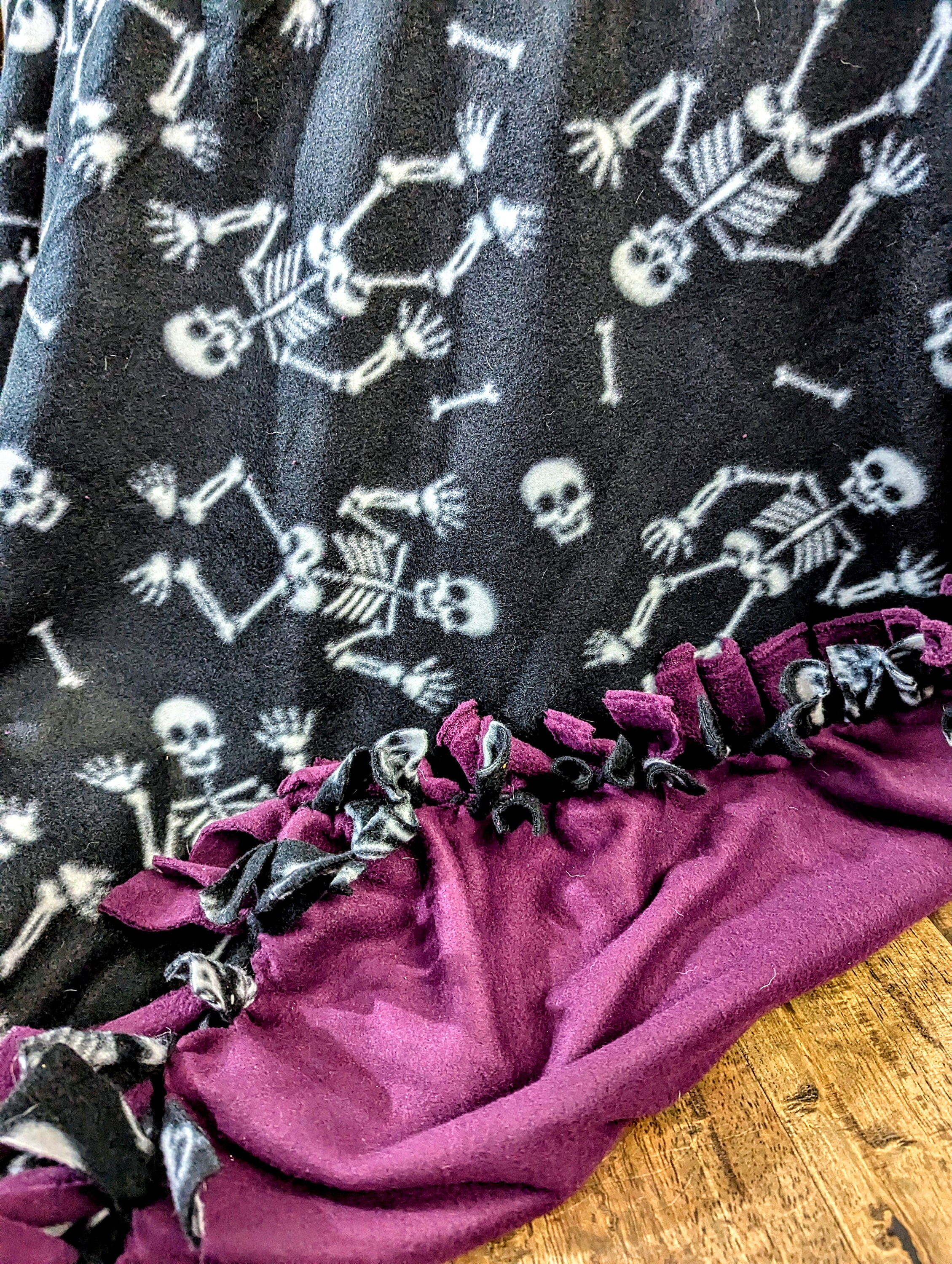 Skeleton Dance Hand-tied Luxe Fleece Blanket - Etsy
