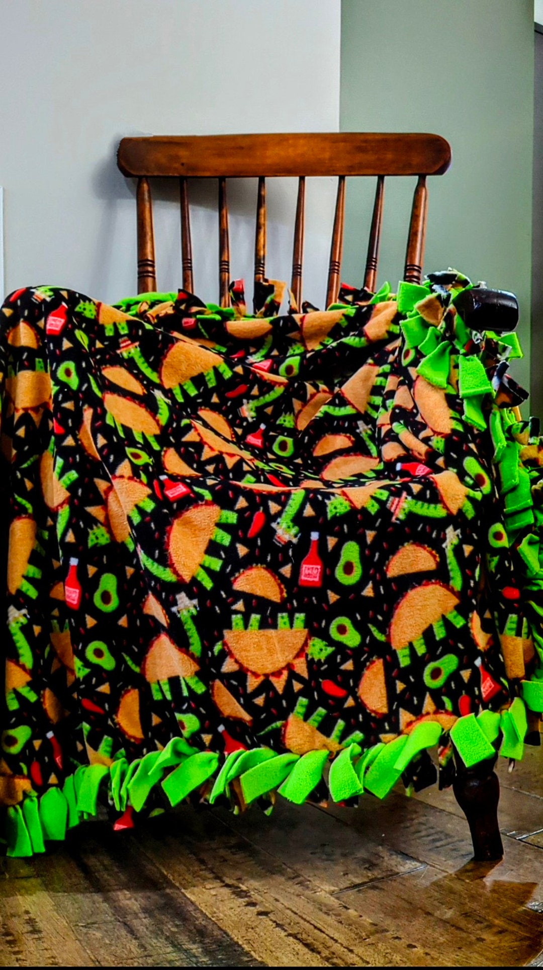 Tacosaurus Rex Kids Hand-tied Fleece Blanket - Etsy